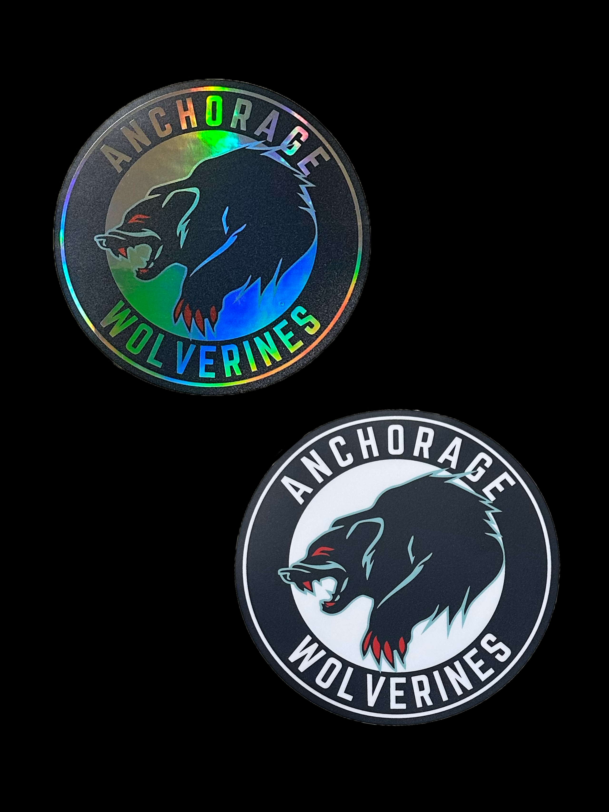 Circle Logo Sticker | Anchorage Wolverines